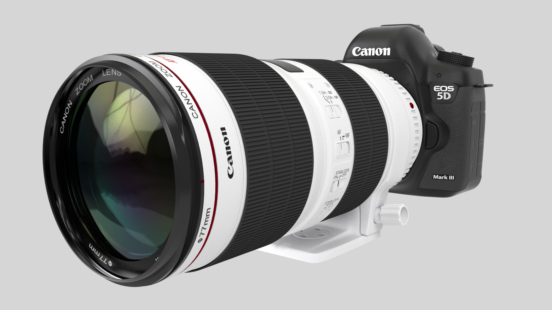 Canon Zoom Lens EF 70 200mm 1 2 8 L IS II USM 3D Model max obj fbx