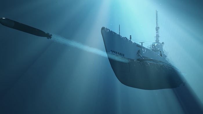 World War II Baleo Submarine in Action | CGTrader