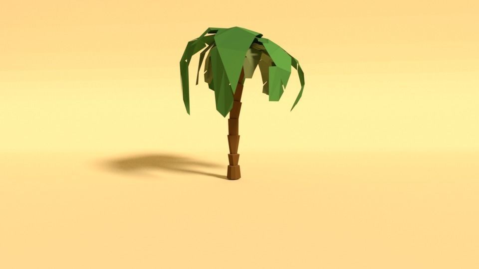 3D model Low Poly Palm Trees VR / AR / low-poly | CGTrader