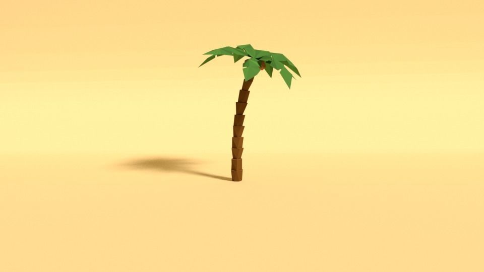 3D model Low Poly Palm Trees VR / AR / low-poly | CGTrader