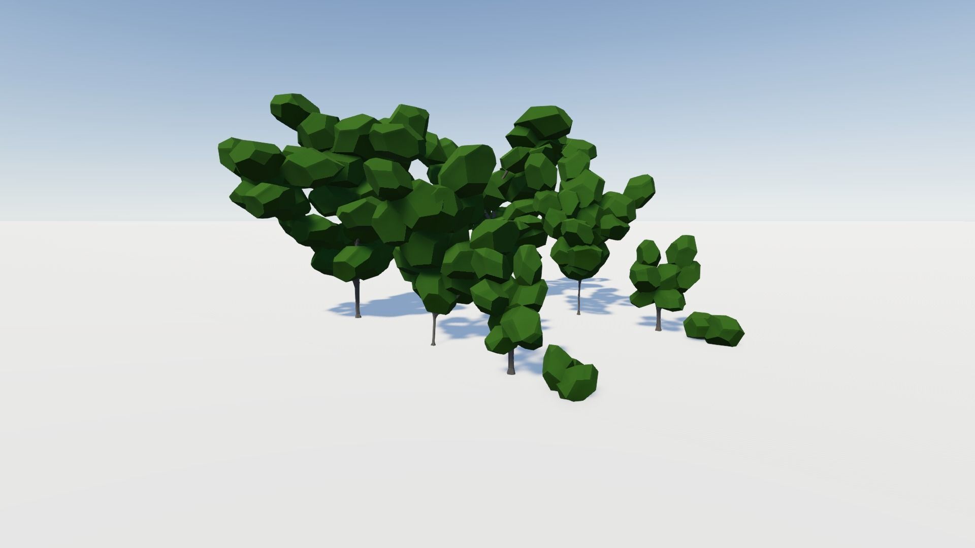 3D model Low Poly Ash Tree Set VR / AR / low-poly | CGTrader