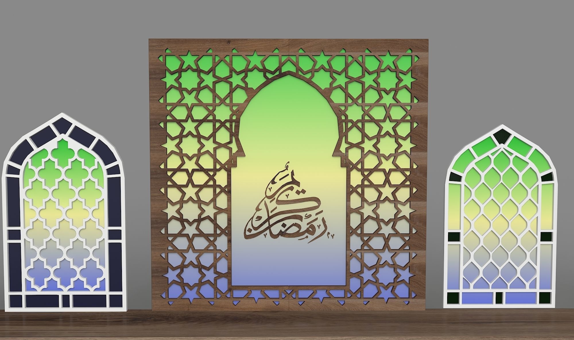 3D model Mosque window with motif Autocad and 3Dmax VR / AR / low-poly ...