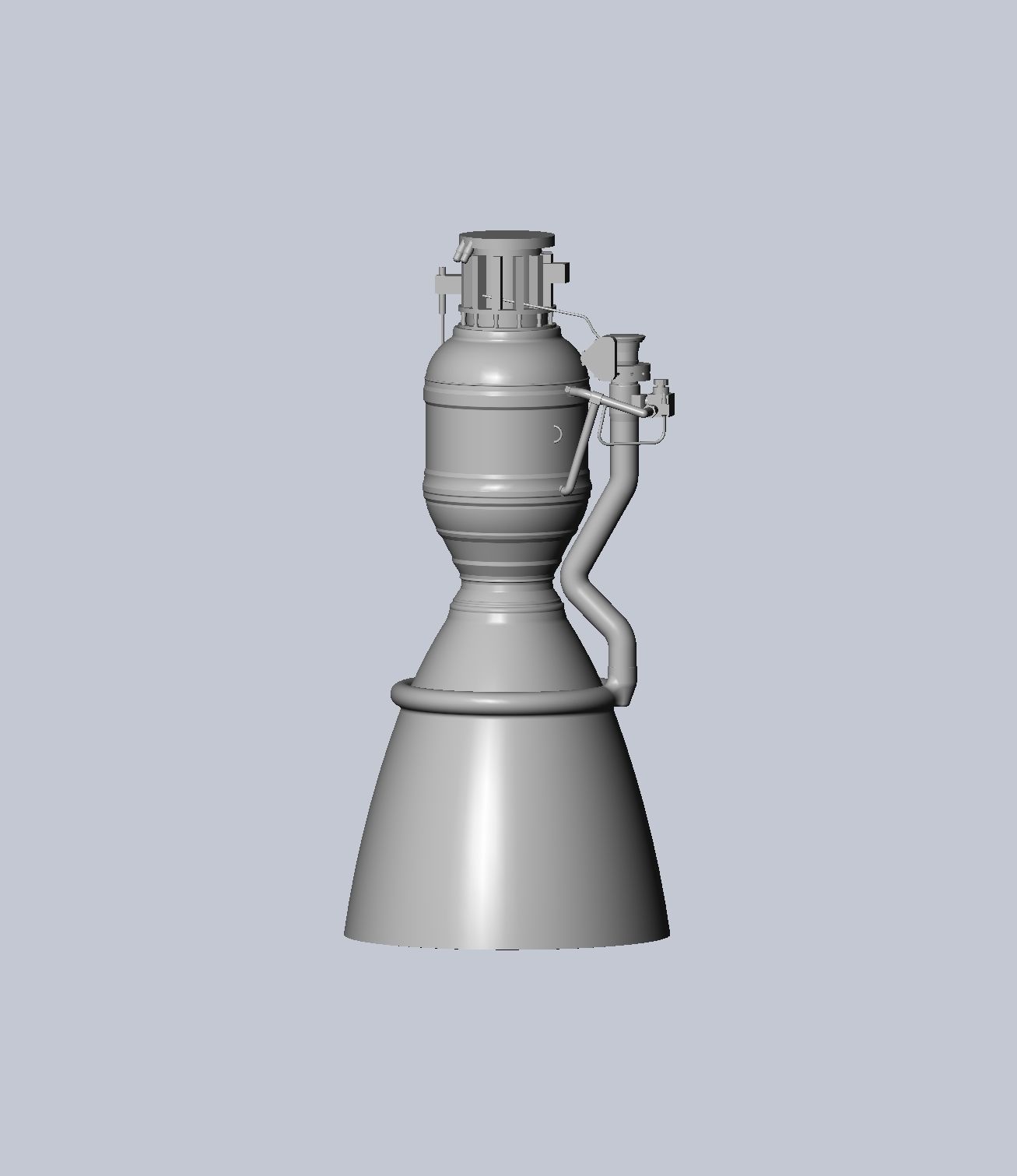 Space-X Merlin 1D Rocket Engine Printable Desk Model 3D model 3D ...