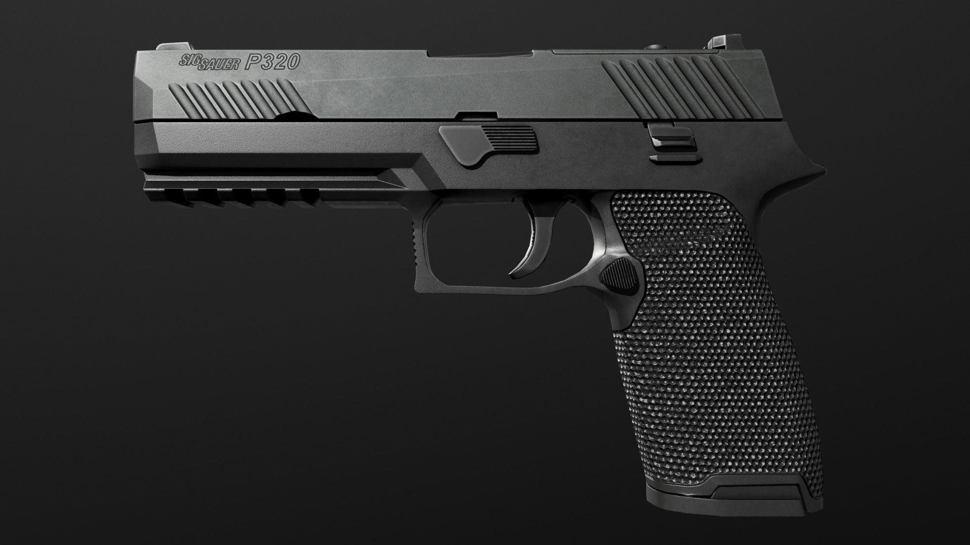 3D model Sig Sauer P320 Full Size Modular 9MM Handgun VR / AR / low ...