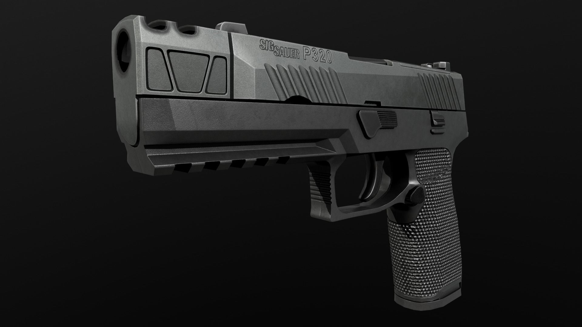 3D model Sig Sauer P320 Full Size Modular 9MM Handgun VR / AR / low ...
