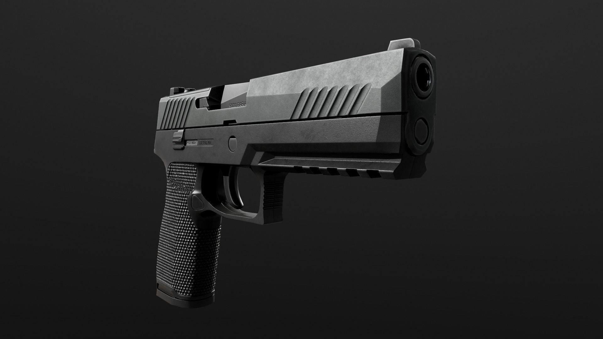 3D model Sig Sauer P320 Full Size Modular 9MM Handgun VR / AR / low ...