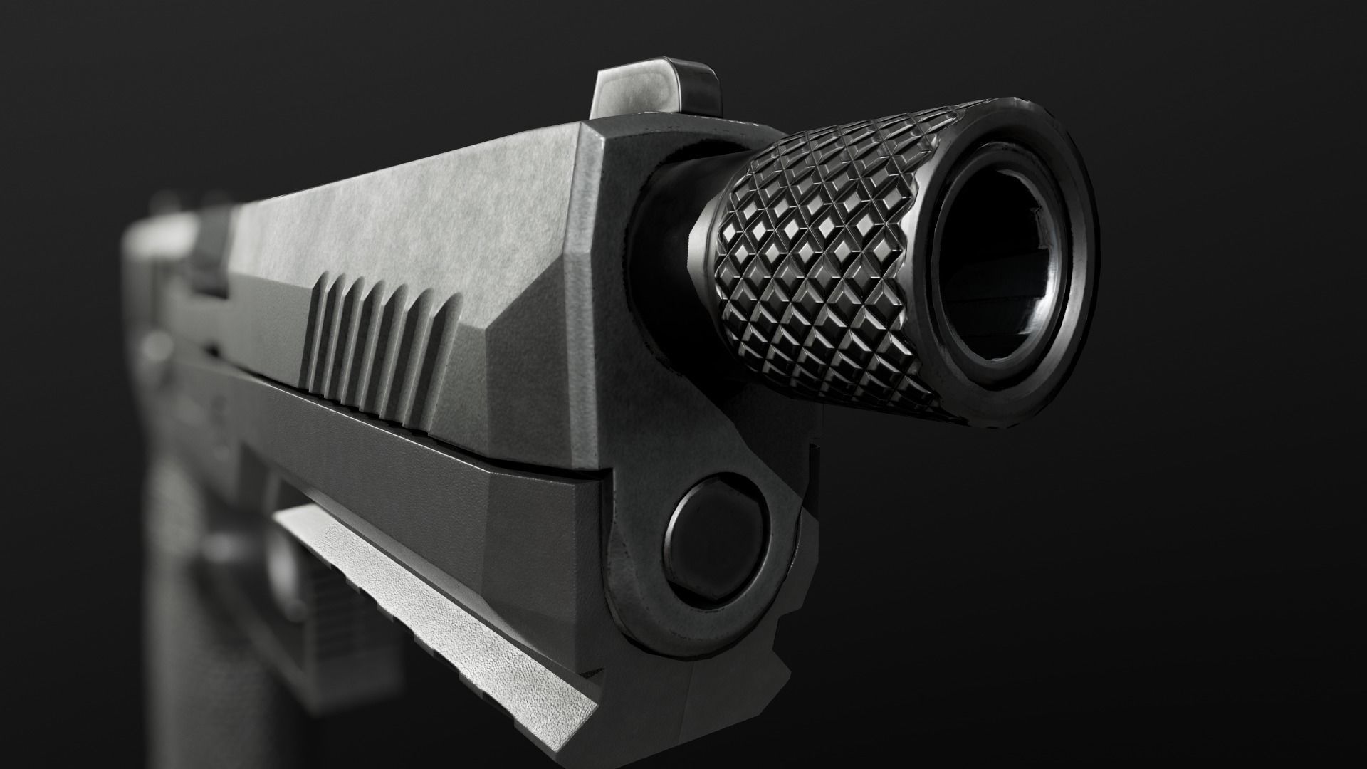 3D model Sig Sauer P320 Full Size Modular 9MM Handgun VR / AR / low ...