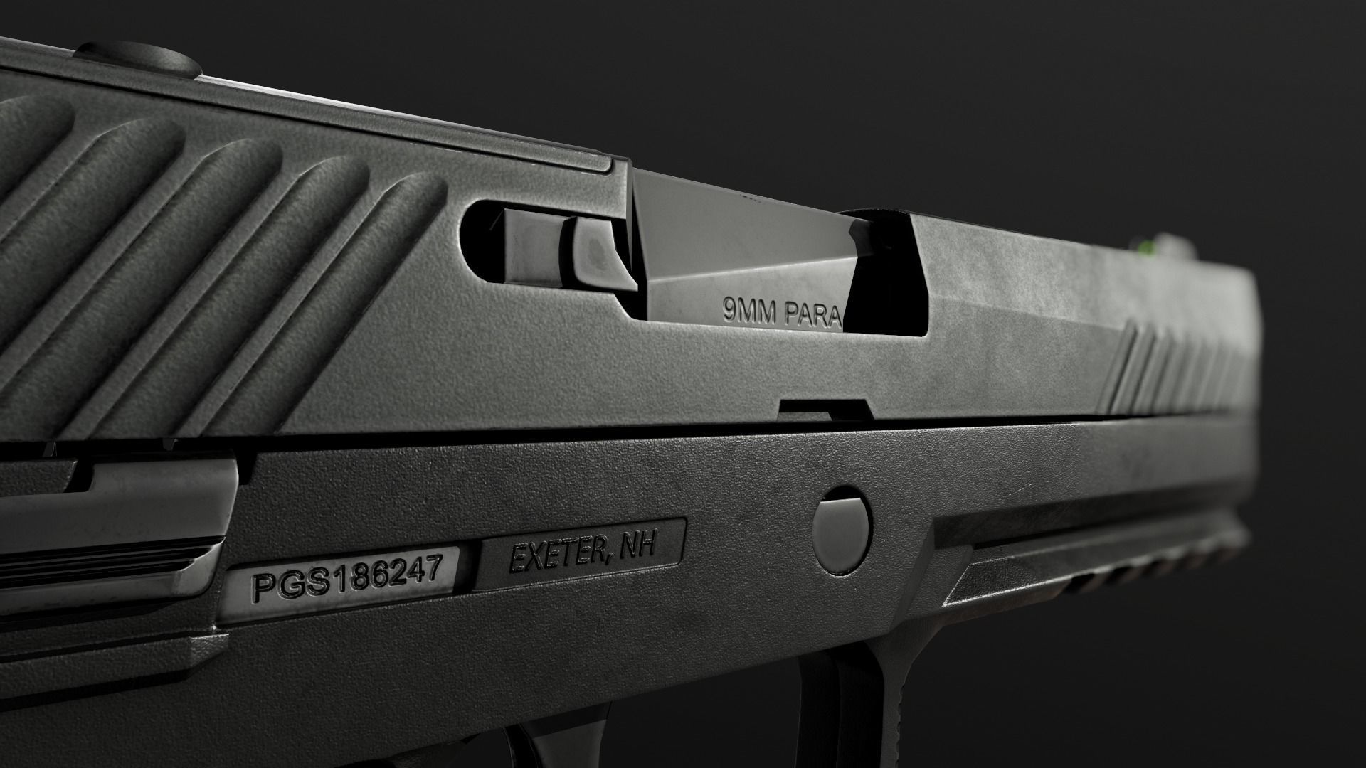 3D model Sig Sauer P320 Full Size Modular 9MM Handgun VR / AR / low ...