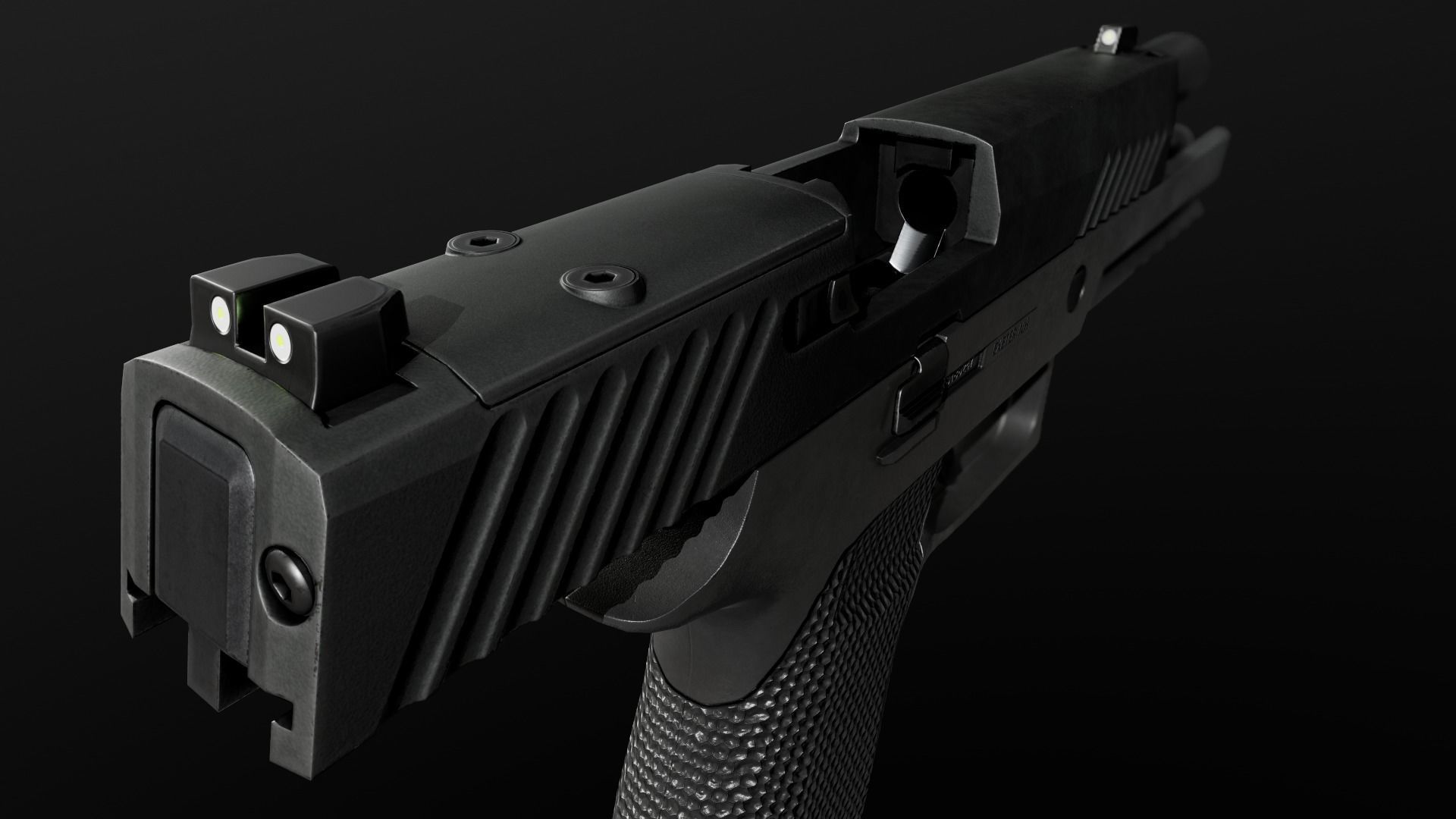 3D model Sig Sauer P320 Full Size Modular 9MM Handgun VR / AR / low ...
