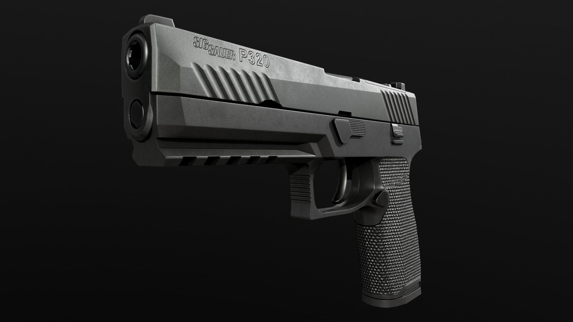 3D model Sig Sauer P320 Full Size Modular 9MM Handgun VR / AR / low ...