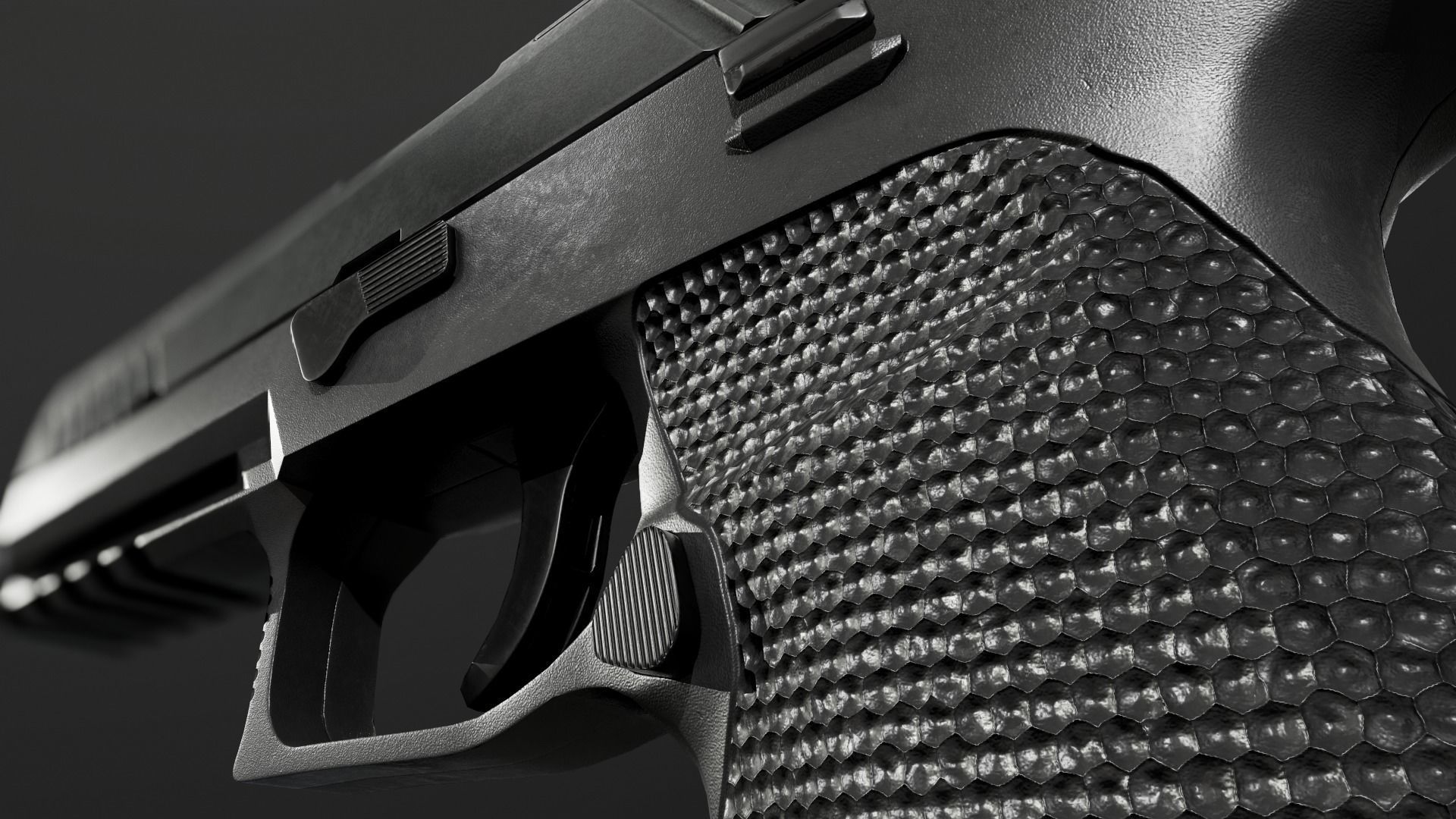 3D model Sig Sauer P320 Full Size Modular 9MM Handgun VR / AR / low ...