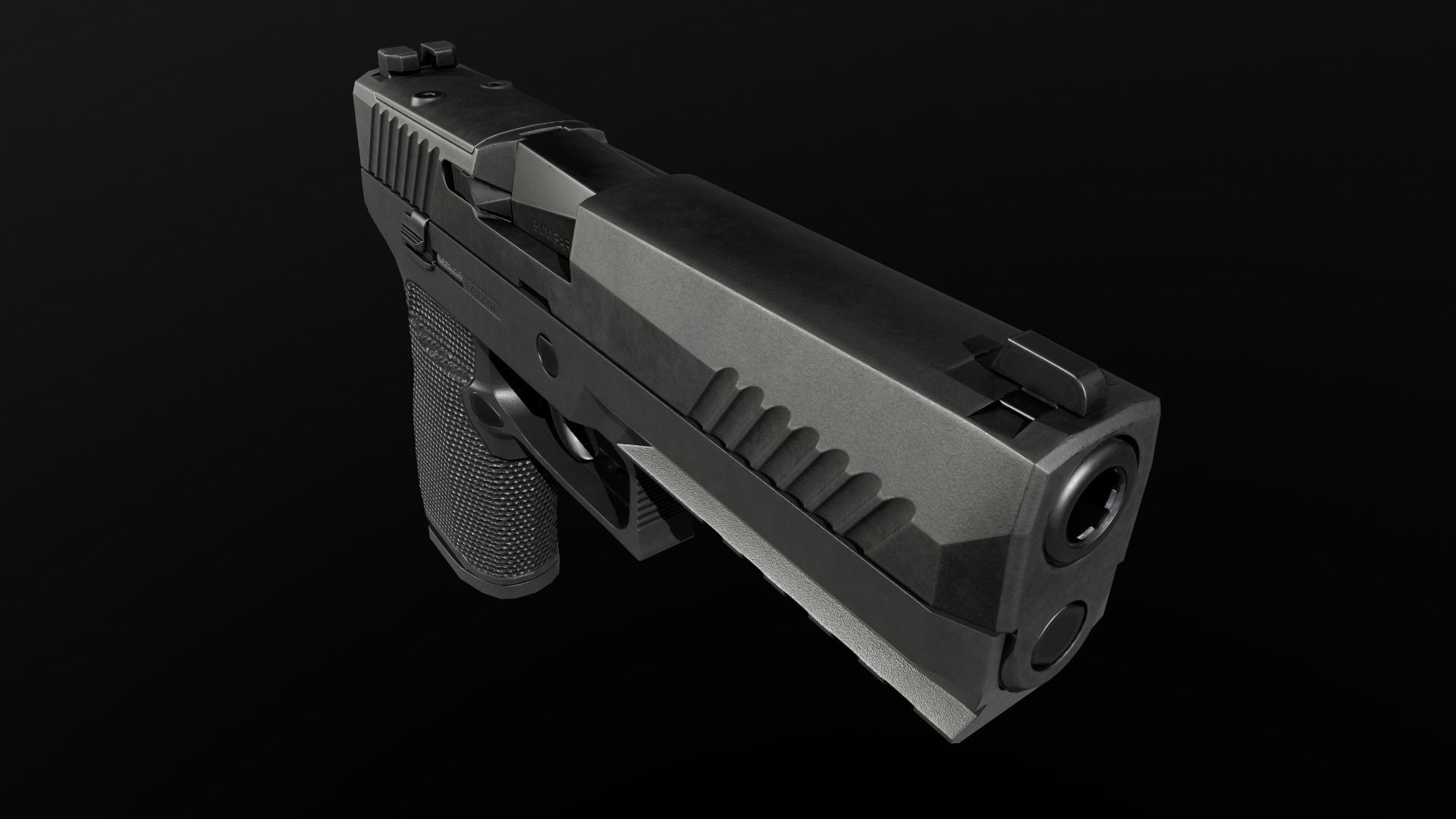 3D model Sig Sauer P320 Full Size Modular 9MM Handgun VR / AR / low ...