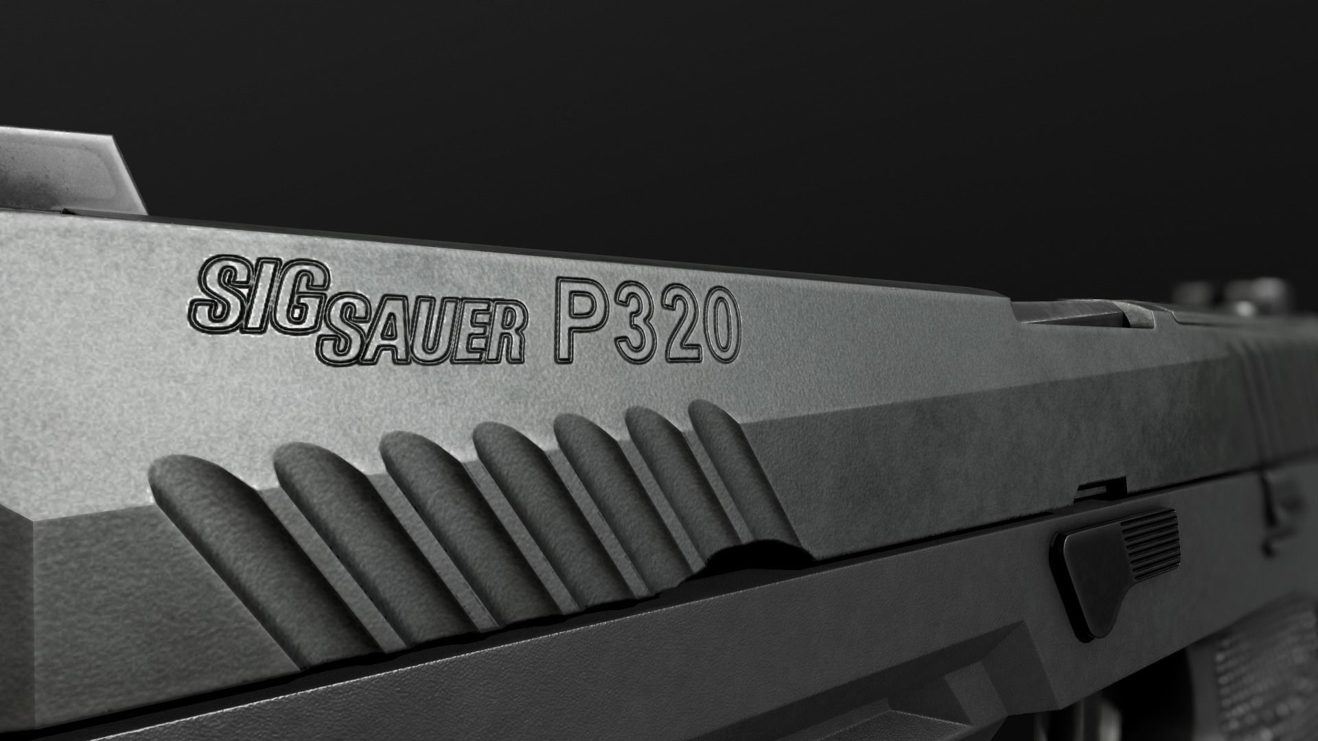 3D model Sig Sauer P320 Full Size Modular 9MM Handgun VR / AR / low ...