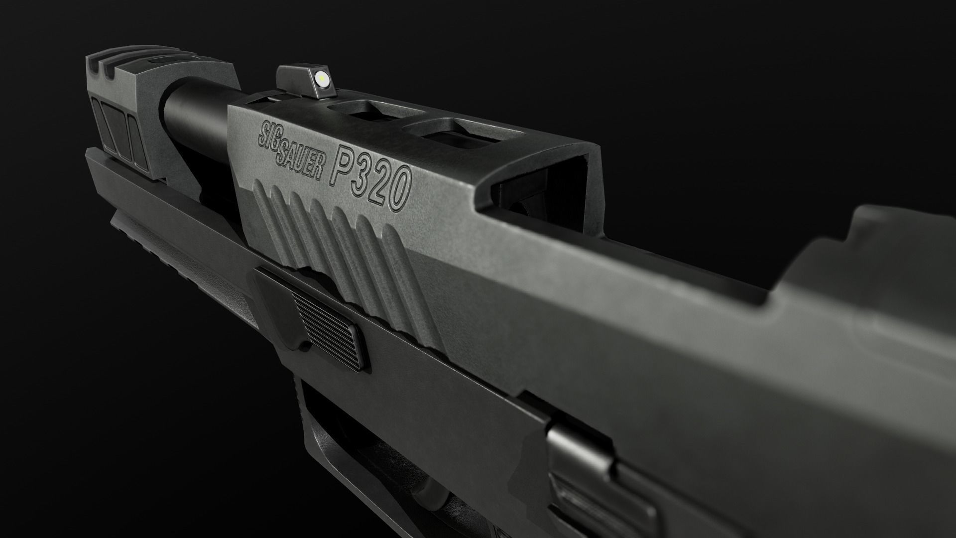 3D model Sig Sauer P320 Full Size Modular 9MM Handgun VR / AR / low ...