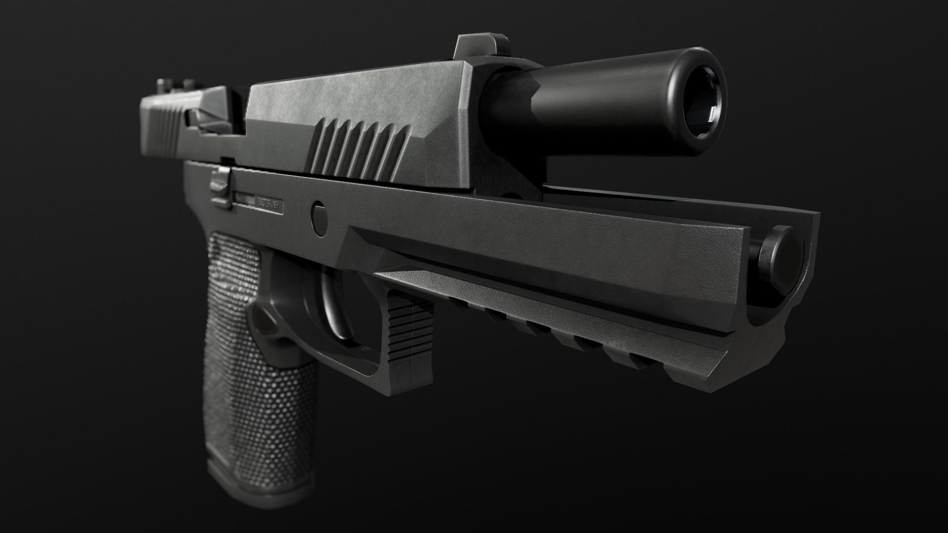 3D model Sig Sauer P320 Full Size Modular 9MM Handgun VR / AR / low ...