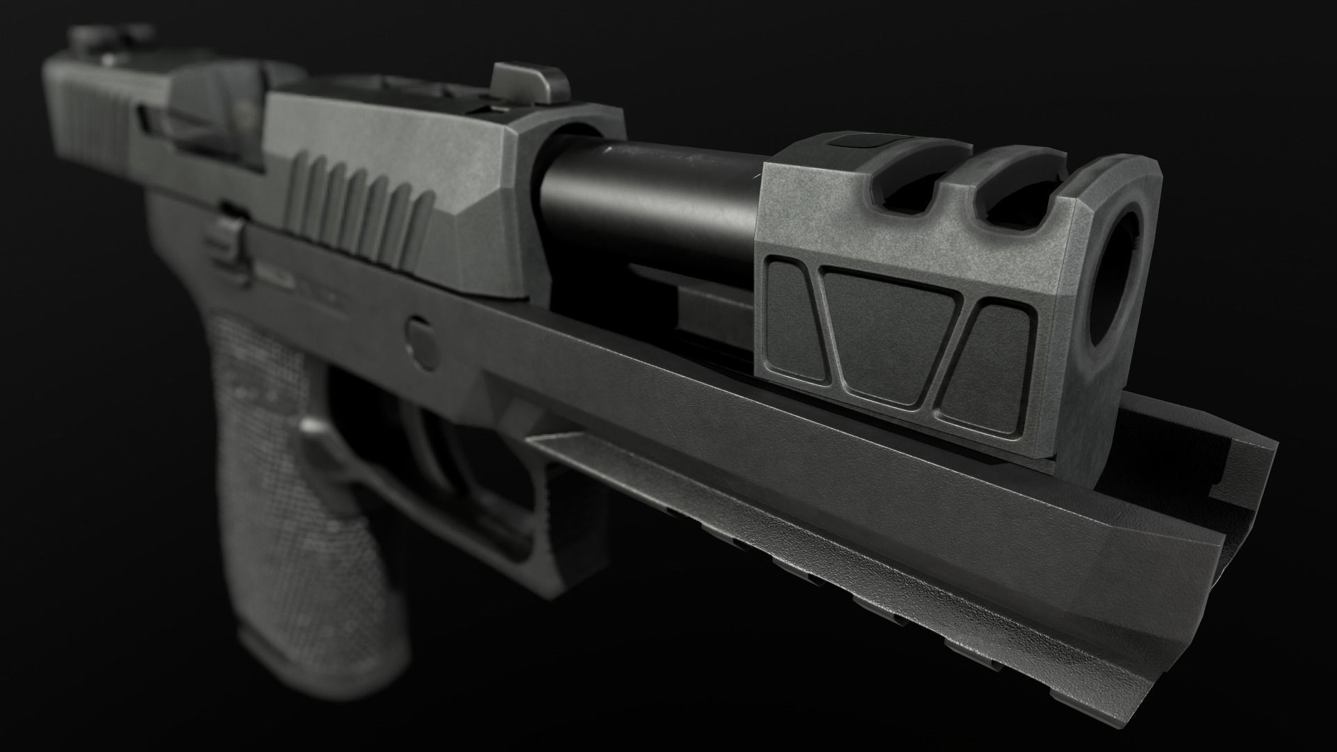 3D model Sig Sauer P320 Full Size Modular 9MM Handgun VR / AR / low ...