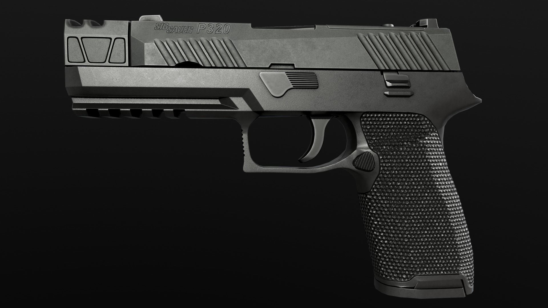 3D model Sig Sauer P320 Full Size Modular 9MM Handgun VR / AR / low ...