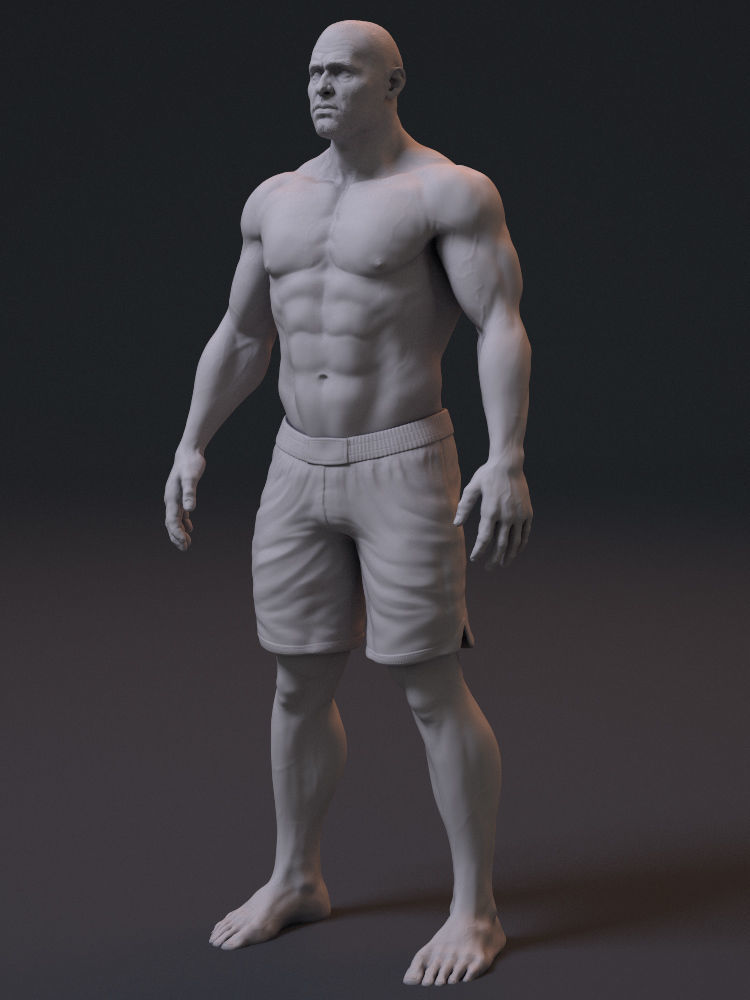 MMA Fighter and bodybuilder 3D model | CGTrader