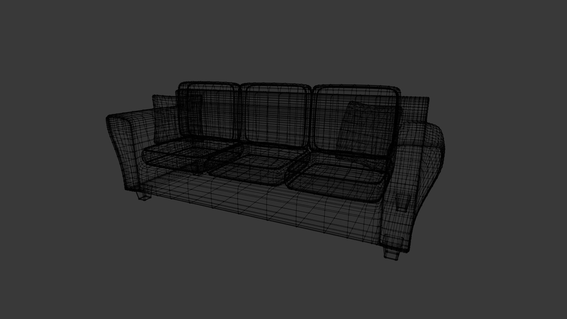 3D Model Collection Living Room Furniture Asset Pack VR / AR / low-poly ...