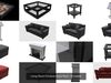 3D Model Collection Living Room Furniture Asset Pack VR / AR / low-poly ...