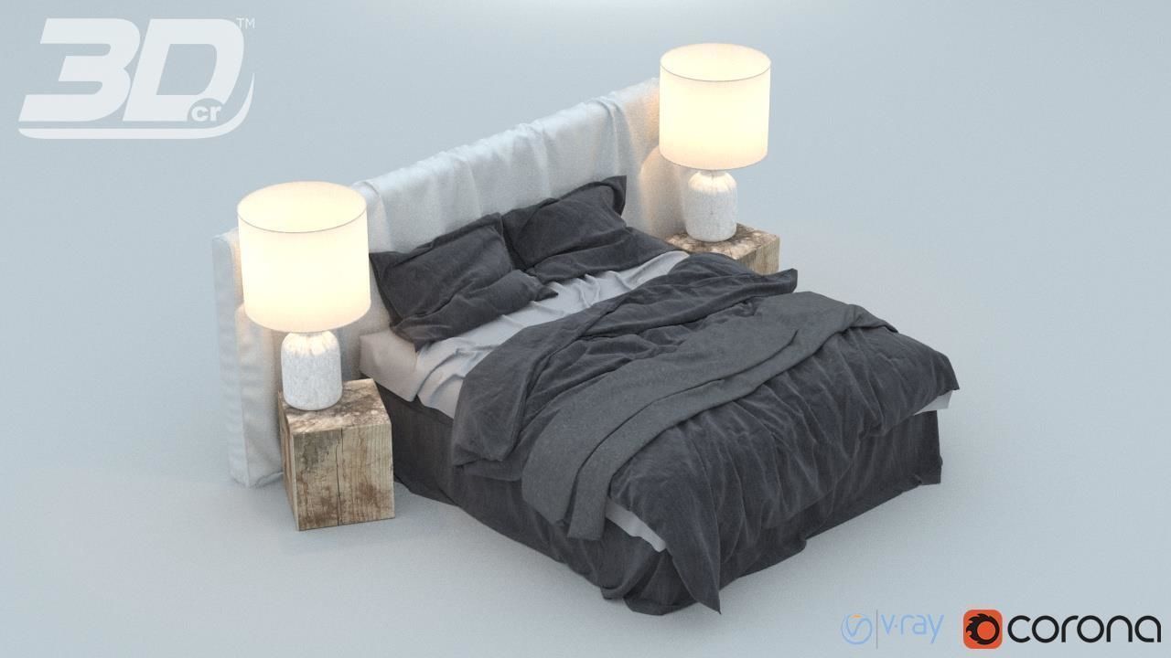 Roux Bed 3D model | CGTrader