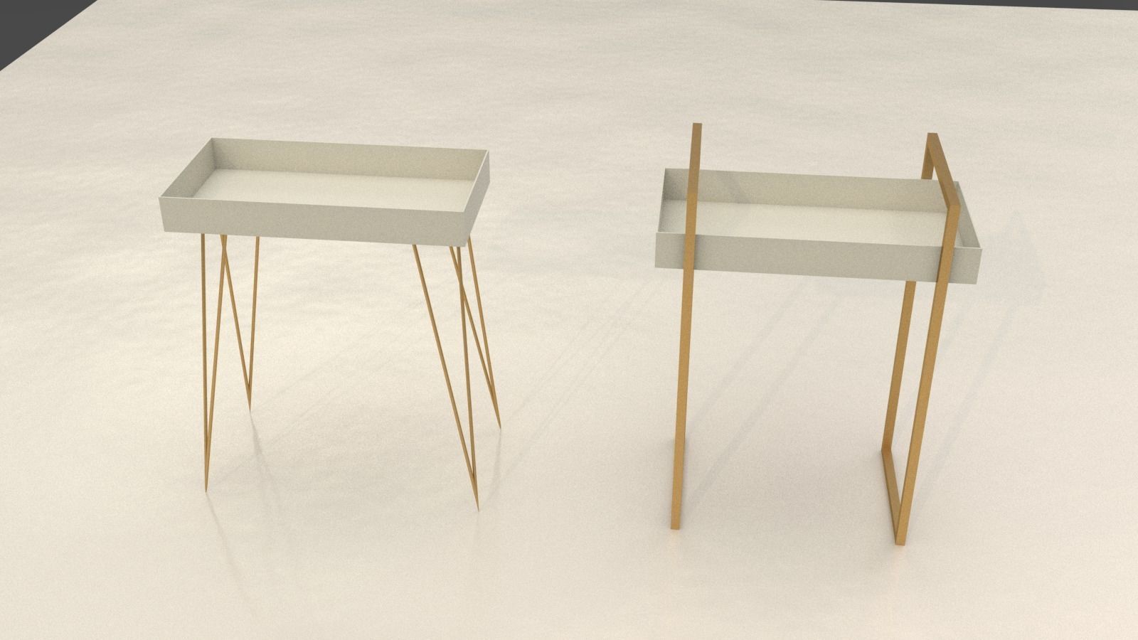 Miniature Decor Tables free 3D model | CGTrader