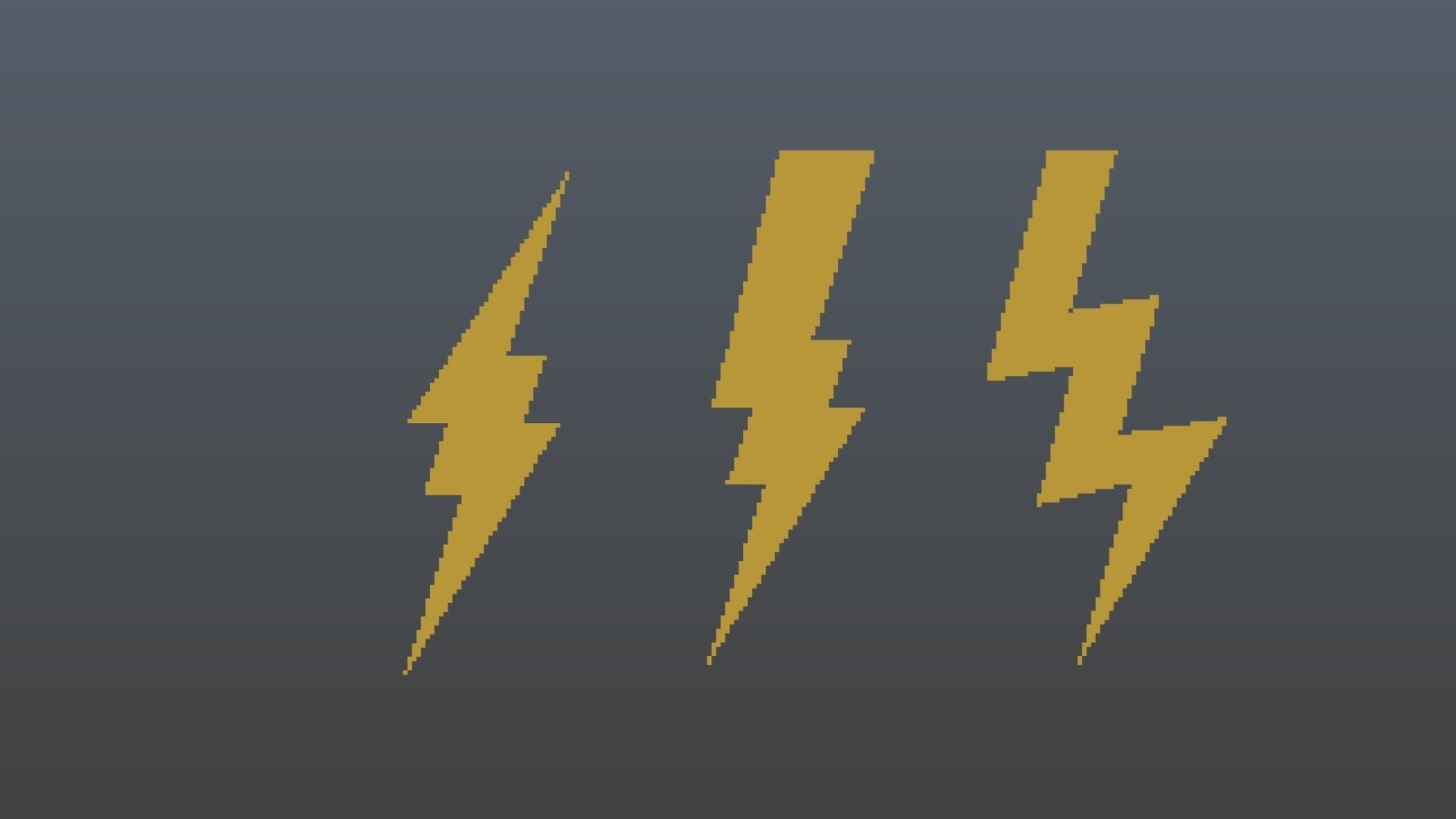 Thunder symbols voxel 2 3D model | CGTrader