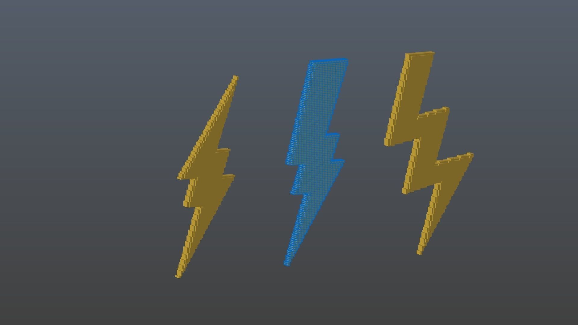 Thunder symbols voxel 2 3D model | CGTrader