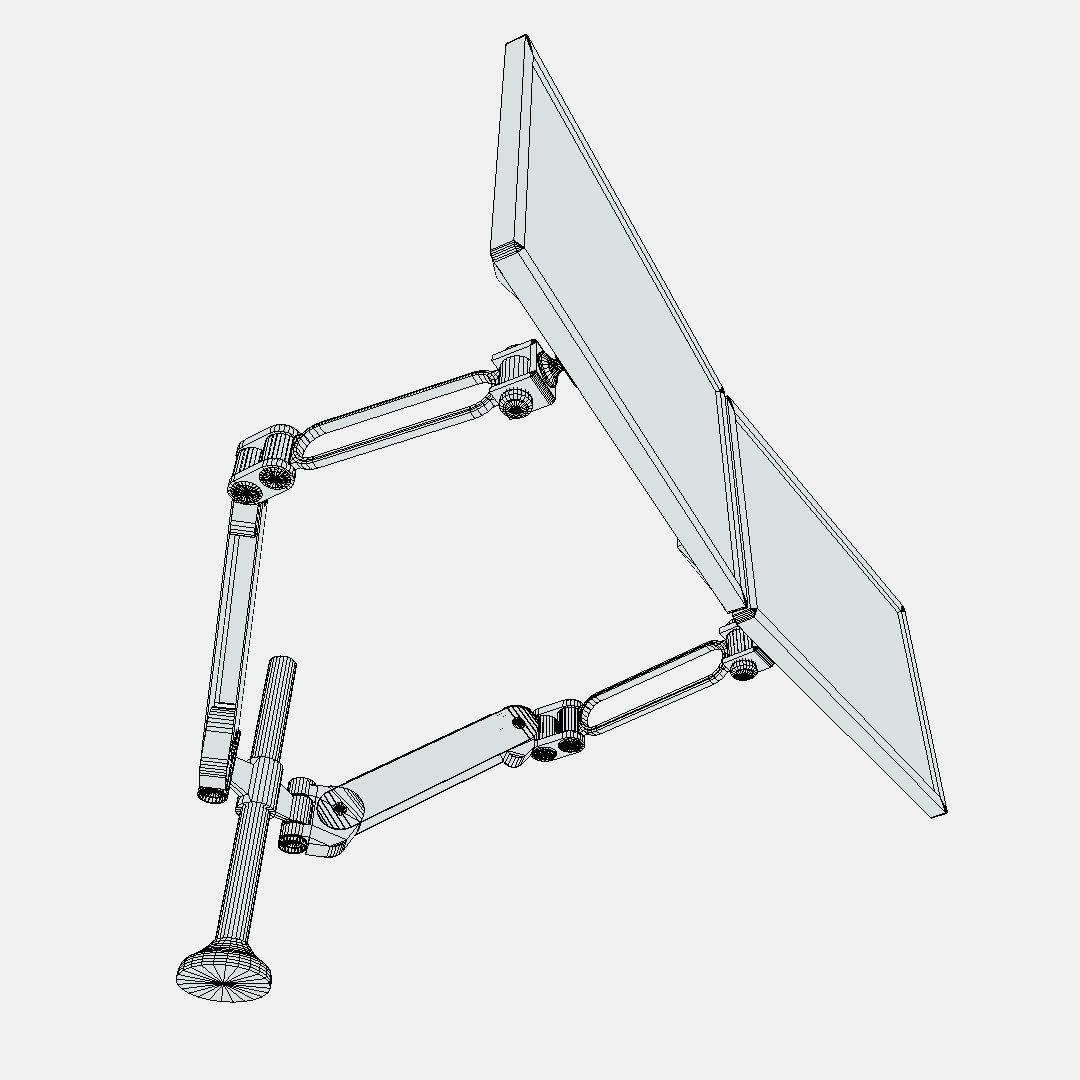 3D model Dual Monitor Arm VR / AR / low-poly | CGTrader