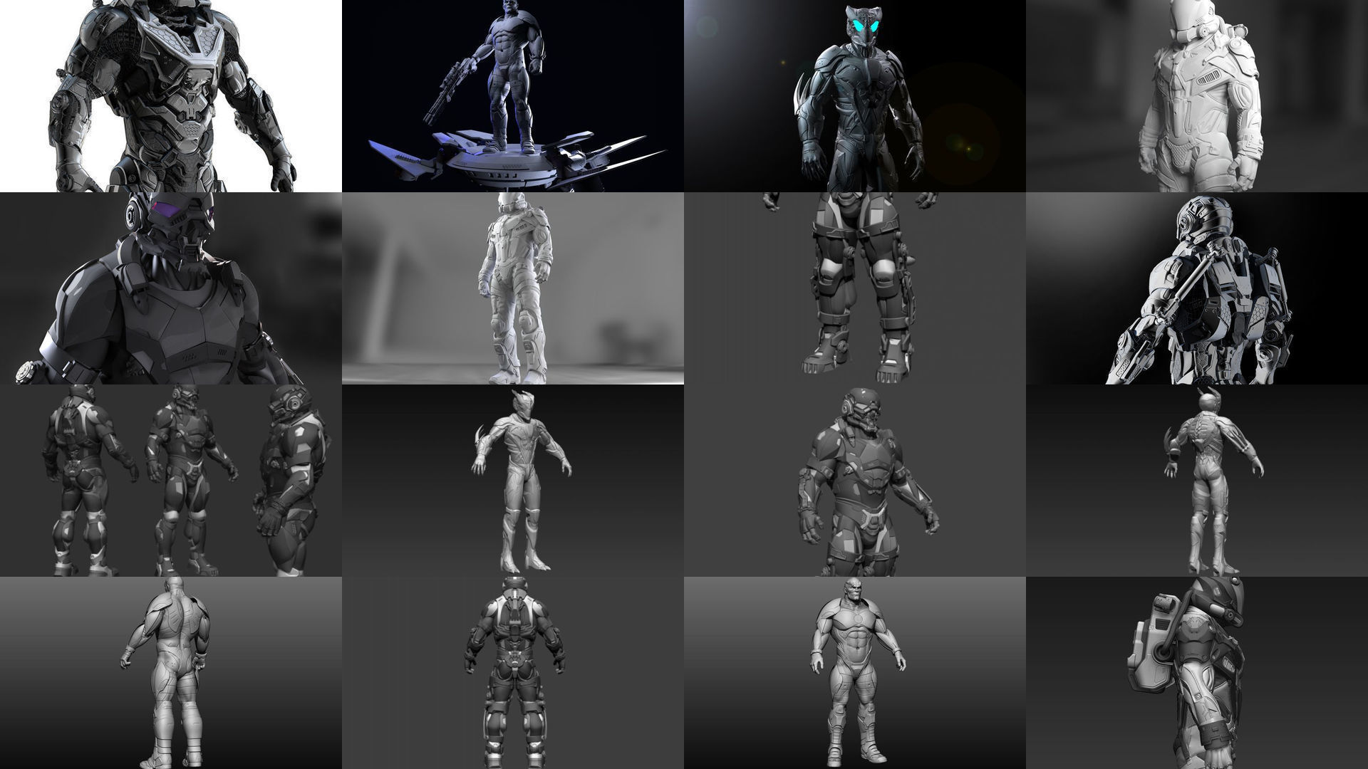 Sci-Fi Characters Part 1 3D Model Collection | CGTrader