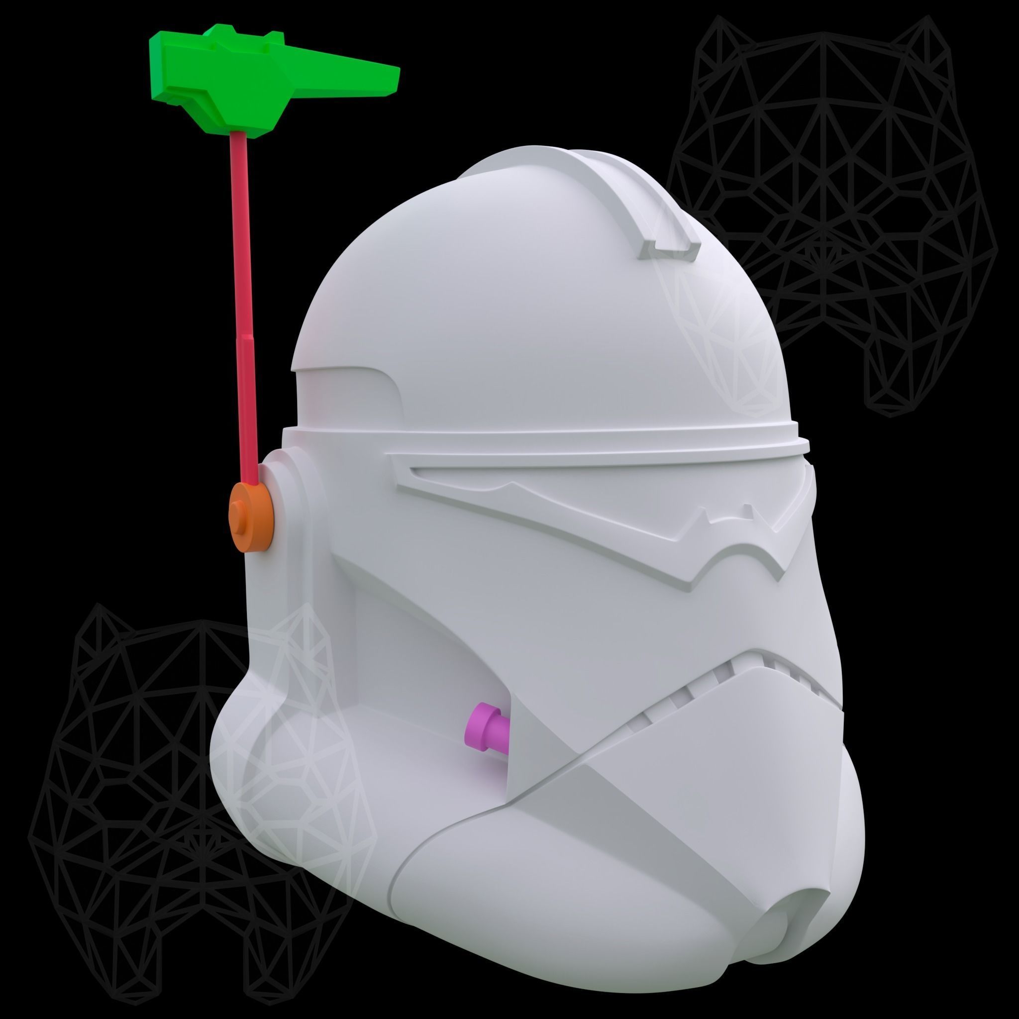 Commander Wolffe Helmet 3D model 3D printable | CGTrader