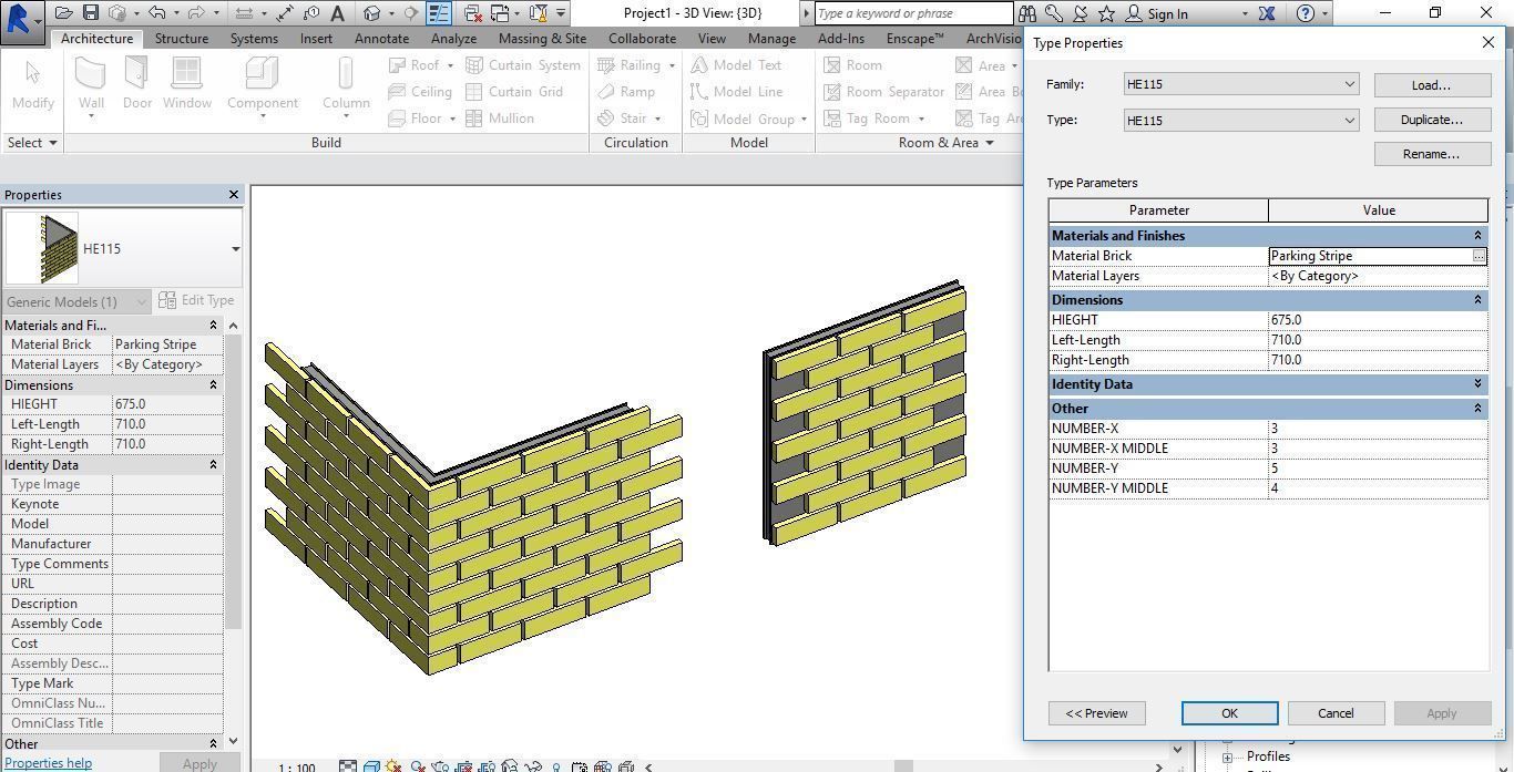 Revit Family For Wall Cladding 3D model | CGTrader