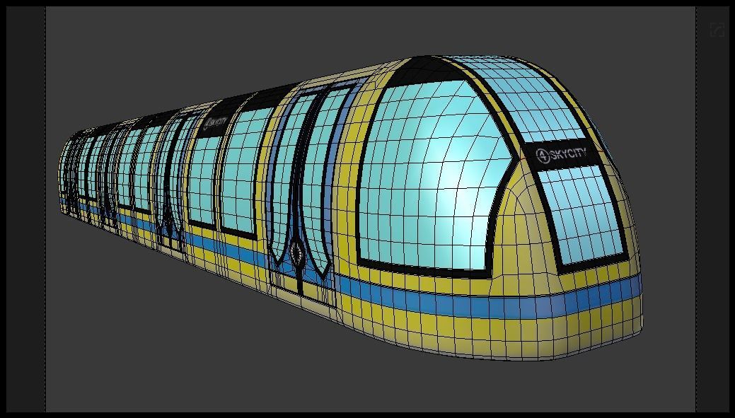 Sci-fi subway car PBR 3D model | CGTrader