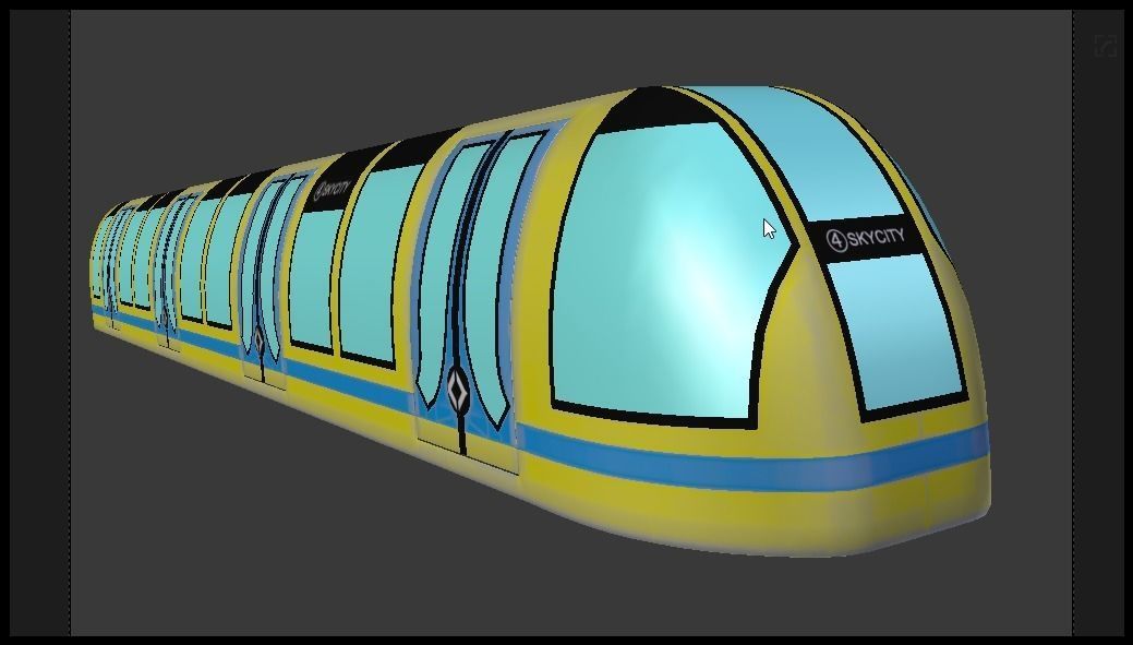 Sci-fi subway car PBR 3D model | CGTrader
