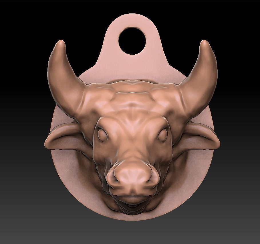 bull keychain free 3D model 3D printable | CGTrader