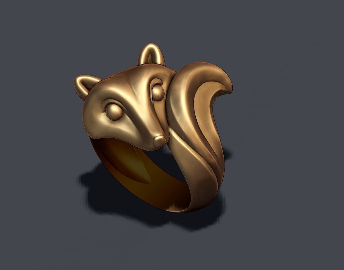 fox ring 3D model 3D printable | CGTrader