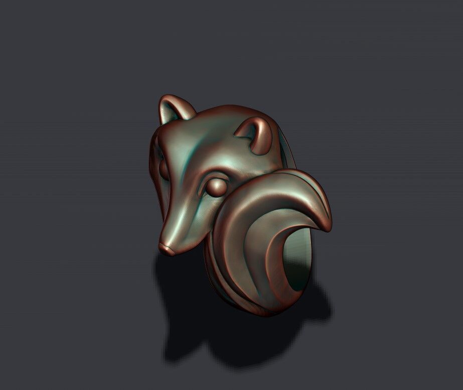 fox ring 3D model 3D printable | CGTrader
