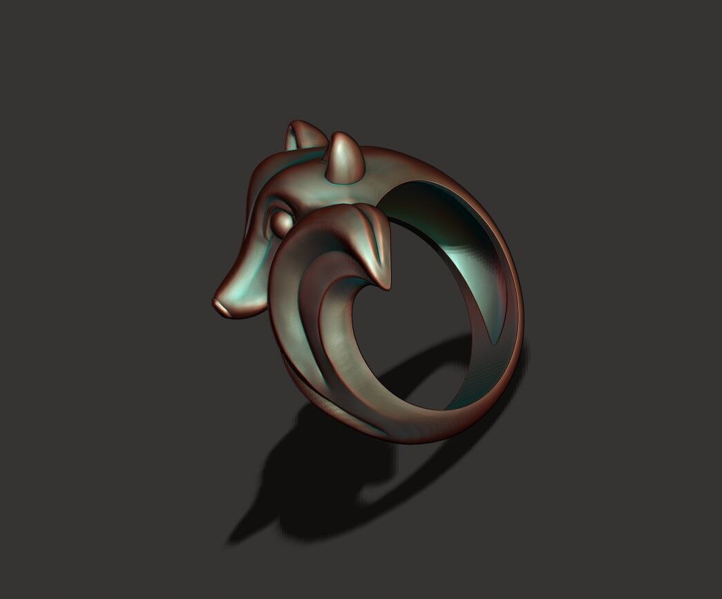 fox ring 3D model 3D printable | CGTrader