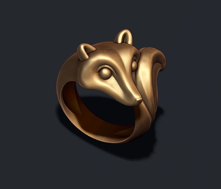 fox ring 3D model 3D printable | CGTrader