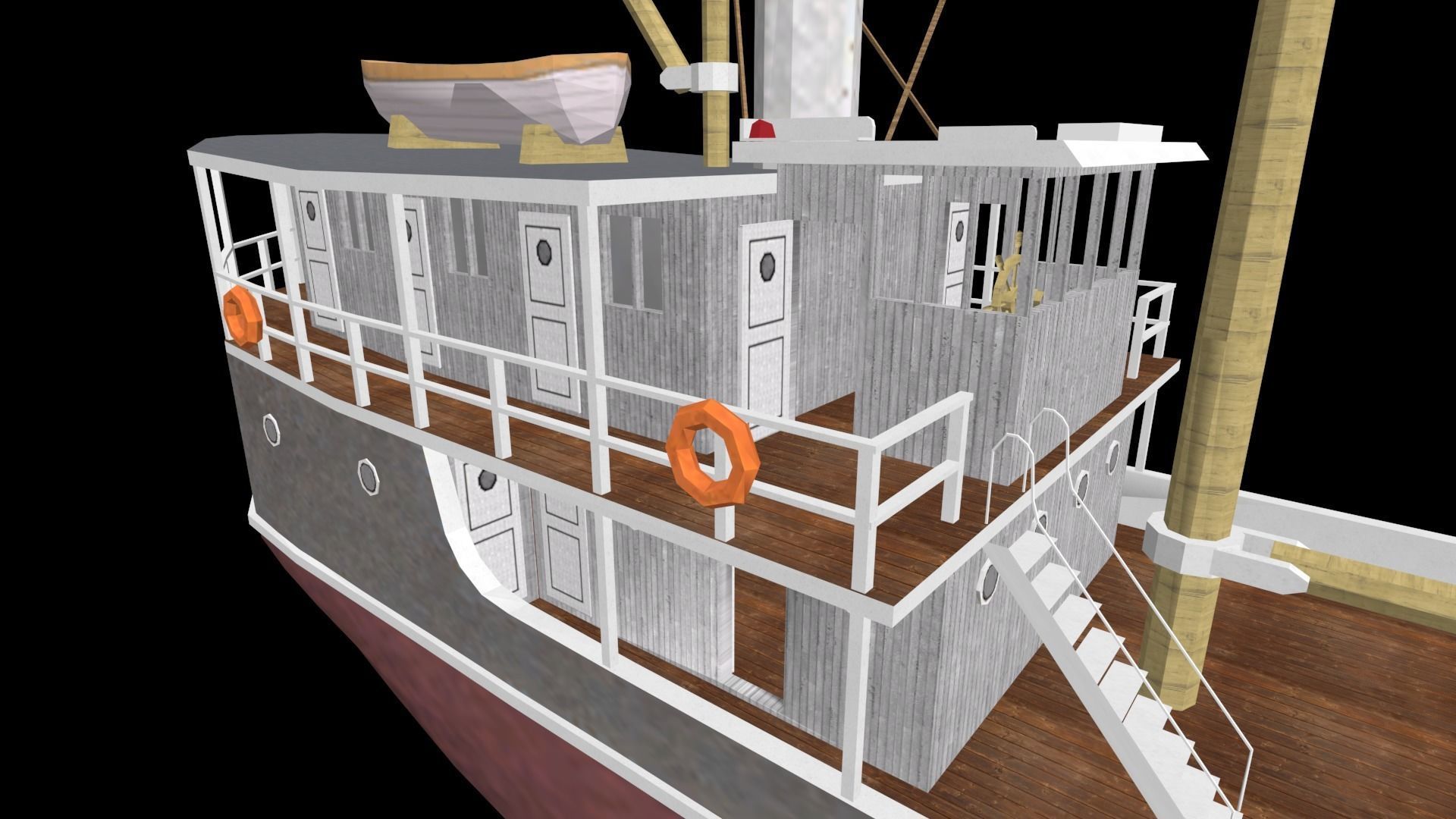 3D model 3D Ship Low Poly VR / AR / low-poly rigged | CGTrader