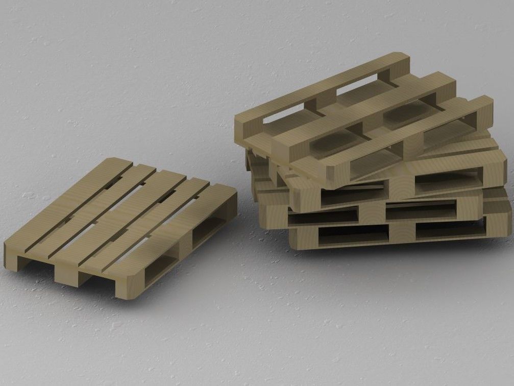 Set of new pallets 3D model 3D printable | CGTrader