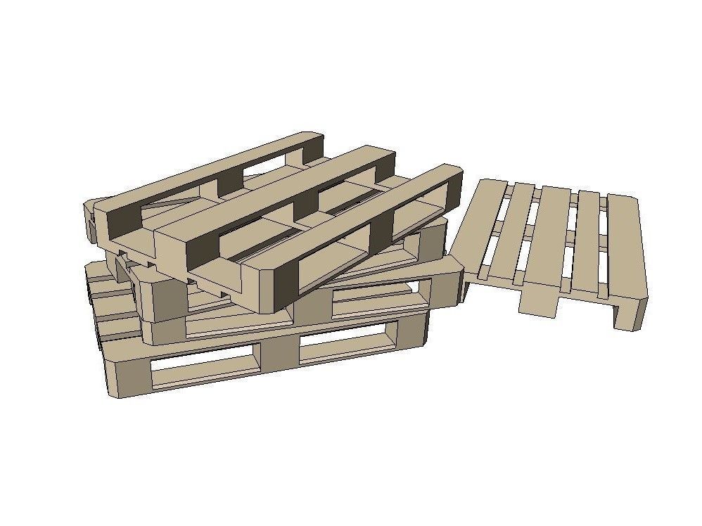 Set of new pallets 3D model 3D printable | CGTrader