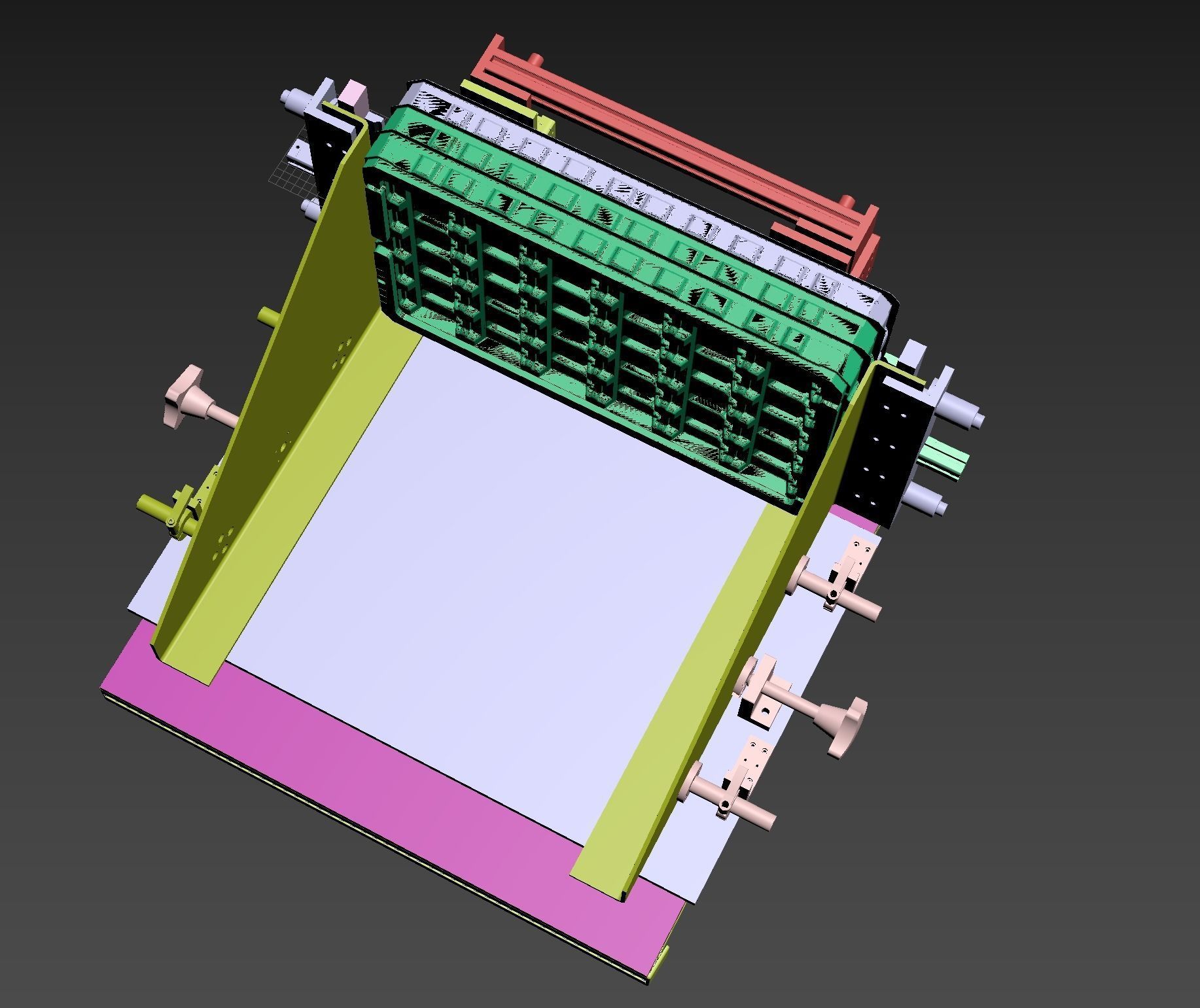 Tray loading mechanism 3D model animated | CGTrader