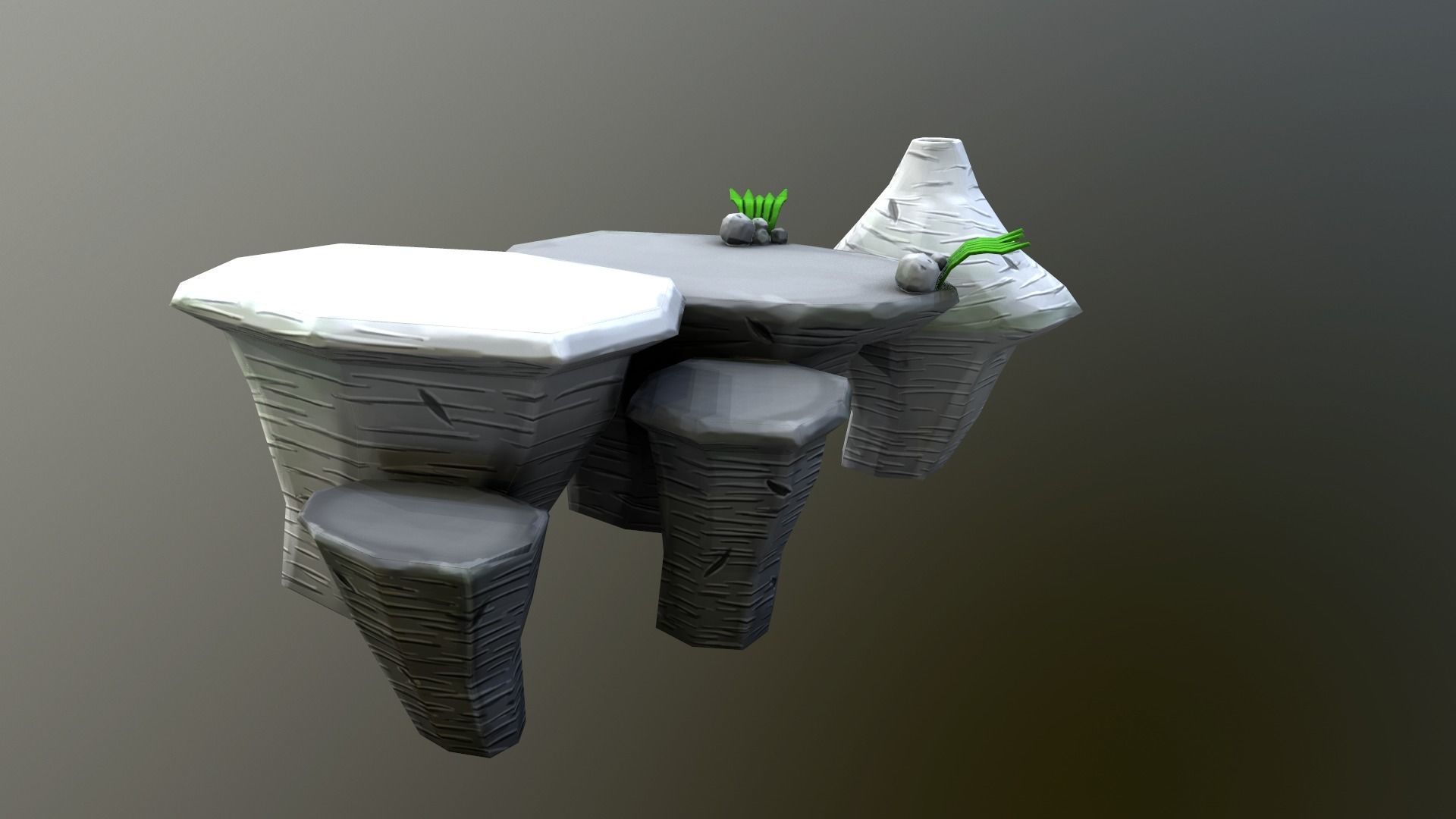 3D model Stylized Modular Trees and Rocks VR / AR / low-poly | CGTrader