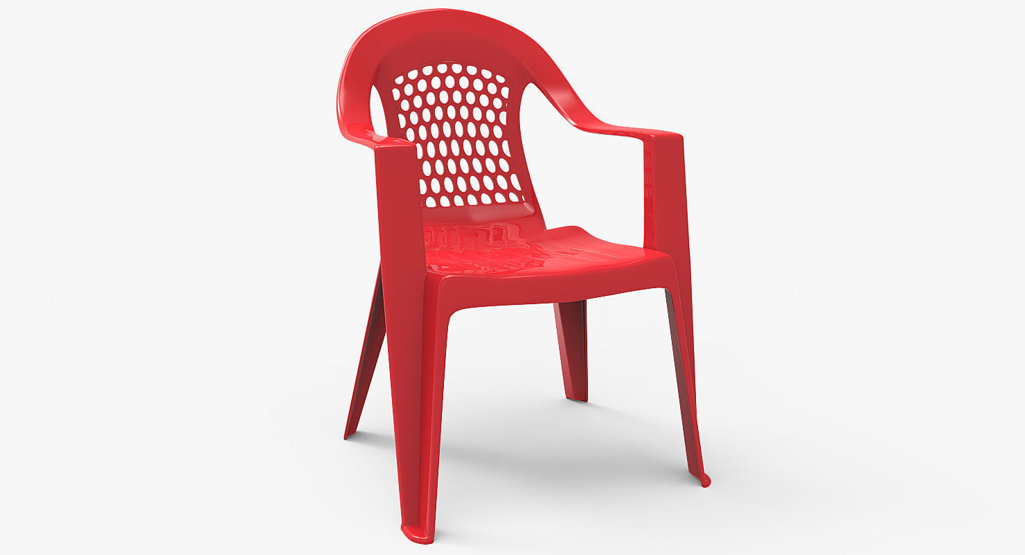 3D Model Collection Plastic Chairs - 3 Types VR / AR / low-poly | CGTrader