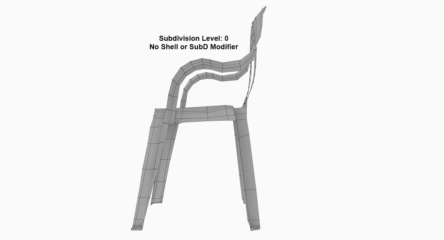 3D Model Collection Plastic Chairs - 3 Types VR / AR / low-poly | CGTrader