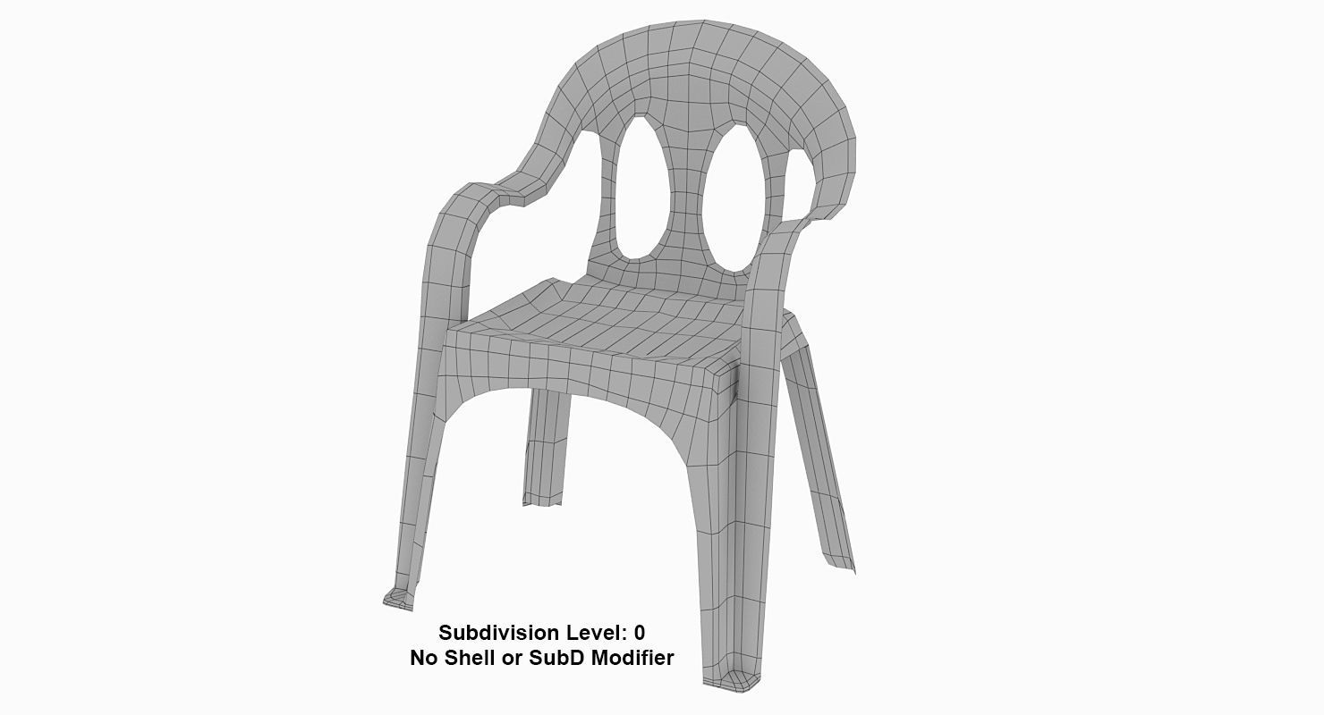 3D Model Collection Plastic Chairs - 3 Types VR / AR / low-poly | CGTrader