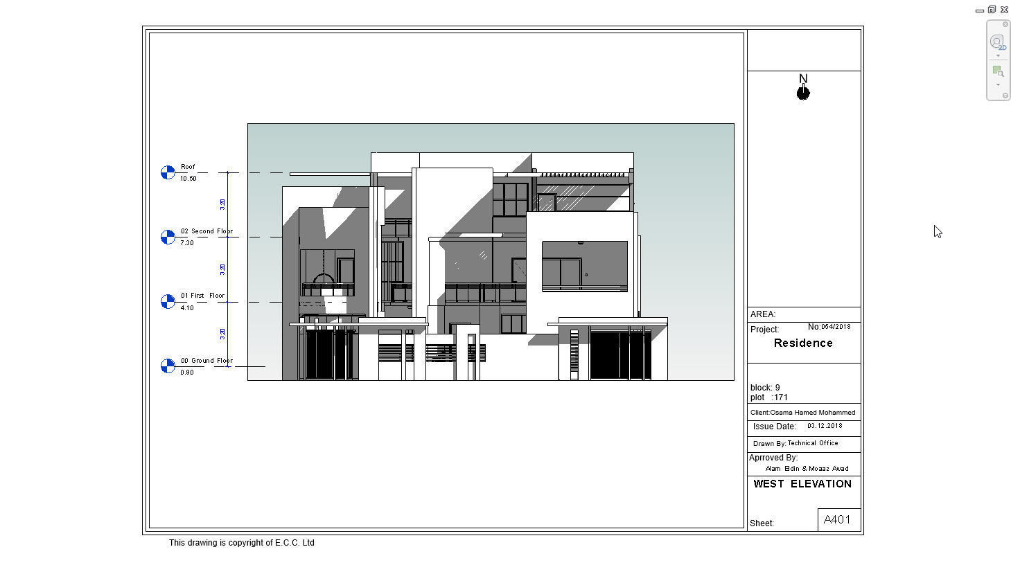 modern villa in revit 3D model | CGTrader