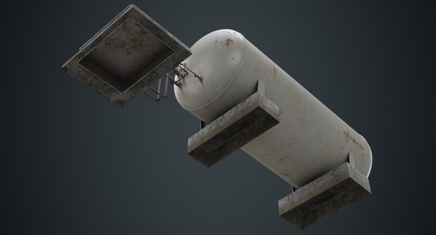 3D model Industrial Gas Tank 2B VR / AR / low-poly | CGTrader