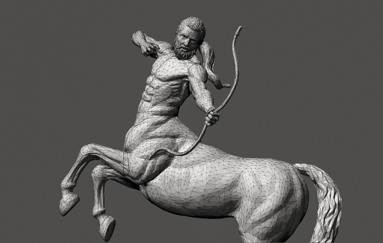 Centaur statue of horse with bow and arrow 3D model 3D printable | CGTrader